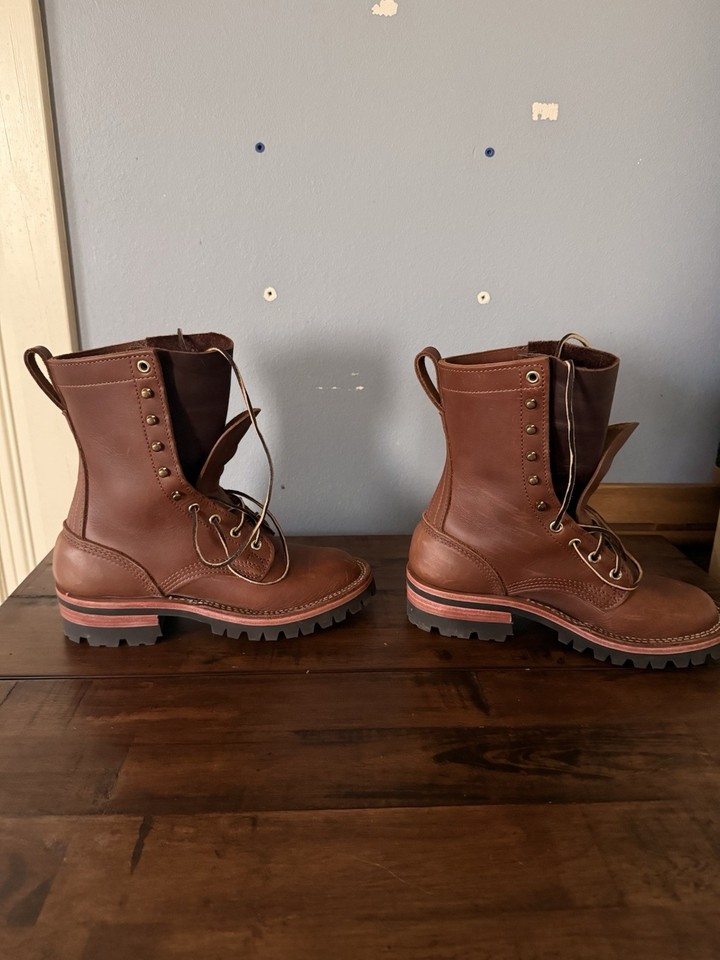 5AA Nicks Boots Made In USA Brown Leather | eBay