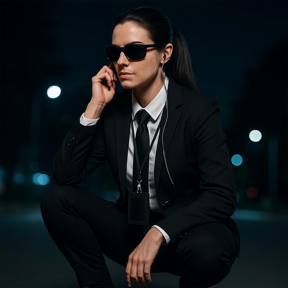 5-piece secret agent costume accessory set, secret security uniform set ...