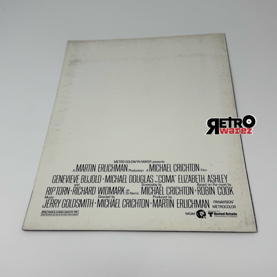Coma 1978 VHS Movie Promo 4-page AD Slick Booklet Michael Douglas ...