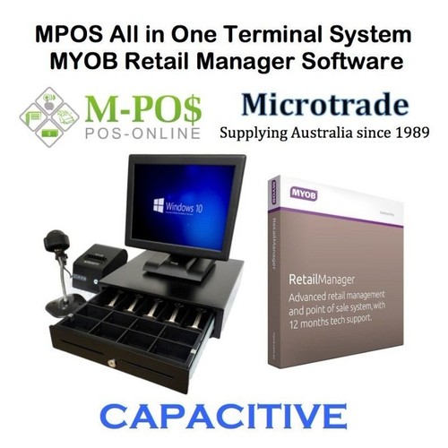 15" Capacitive POS Terminal, MYOB Retail Manager ver 12.5, Point of ...