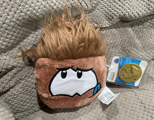 Rare Disney Club Penguin Brown Puffle Plush 5” with Coin by Jakks ...