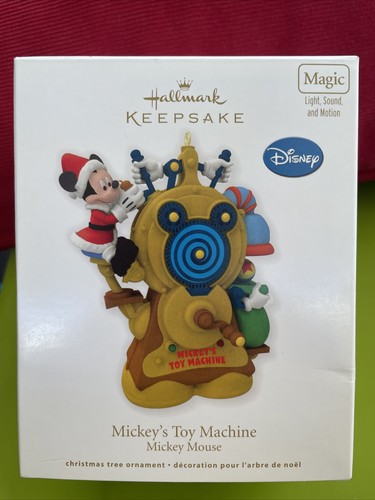 Hallmark Ornament Disney MICKEYS TOY MACHINE Magic Light Sound Motion ...