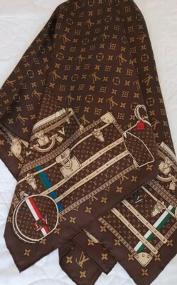 Louis Vuitton Trunks & Bags Monogram Silk Scarf | eBay