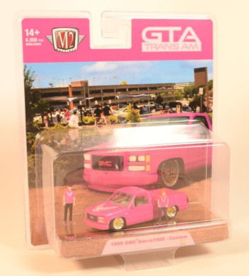 M2 Machines Pink 1988 GMC Sierra 1500 Custom GTA Trans Am Diorama CHASE ...