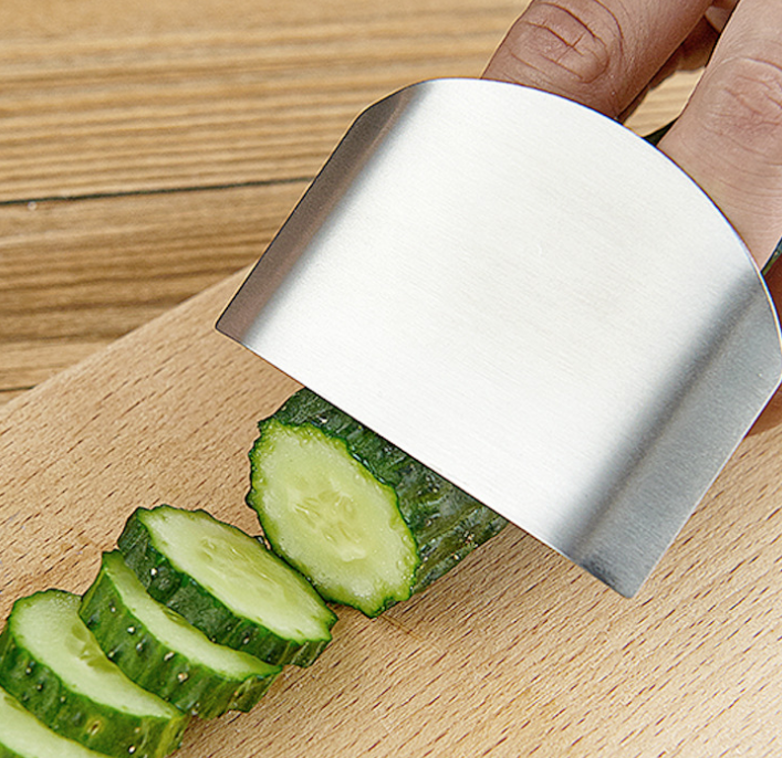 Kitchen Finger Hand Protector Guard Stainless Steel Chop Slice Shield ...