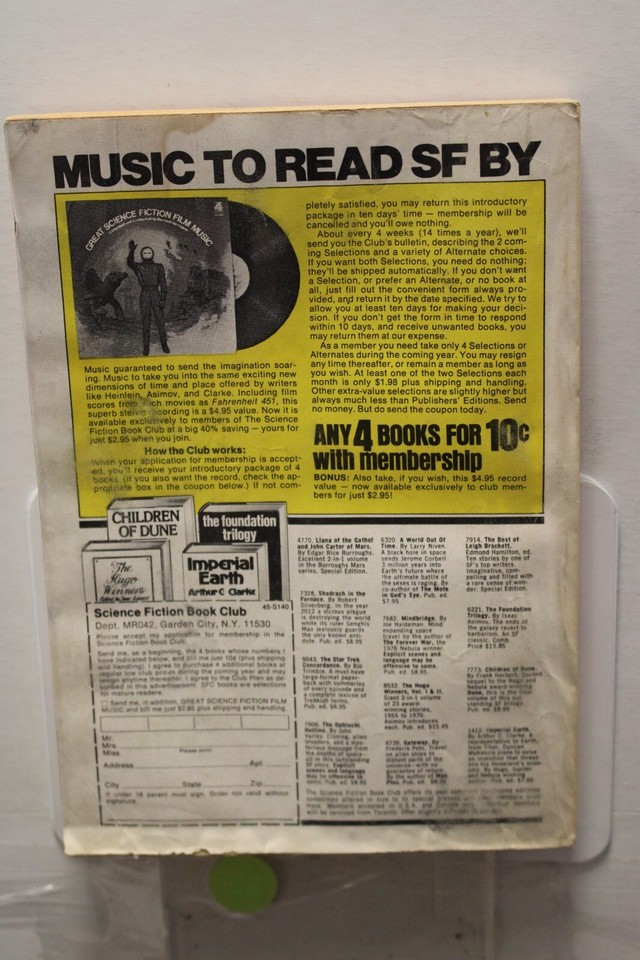 ANALOG: SCIENCE FICTION/ SCIENCE FACT Aug (1977) 1st Enders Game, Dell ...