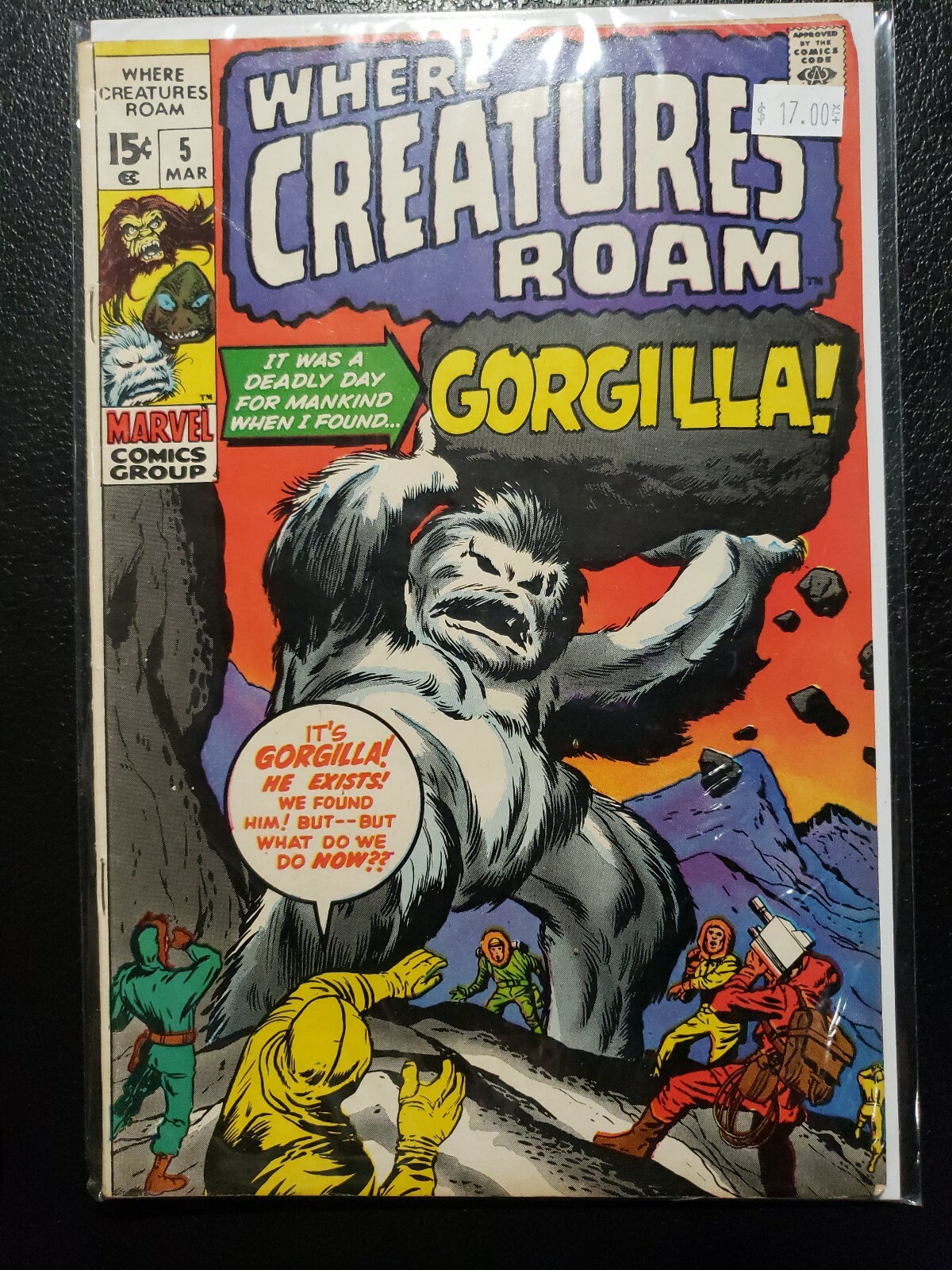 Where Creatures Roam #5 F/VF Marvel 1971 "Gorgilla!" | eBay
