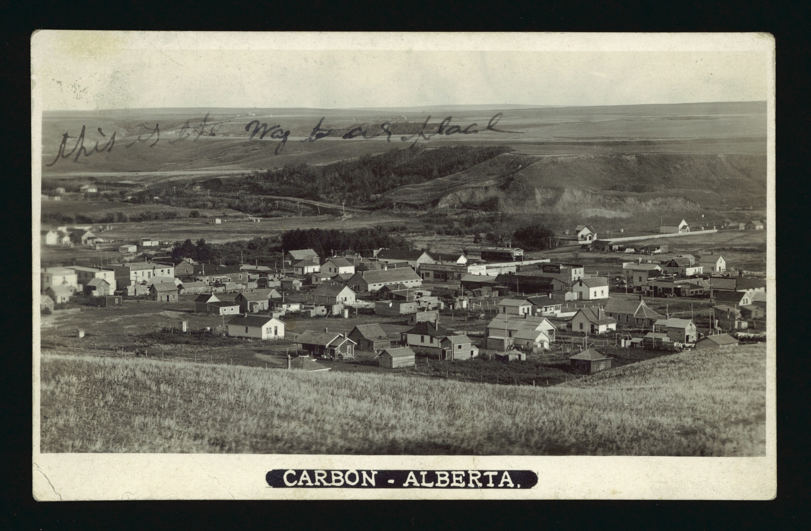 Carbon Alberta - Bird's eye view of Carbon, Alberta Canada Old Photo ...
