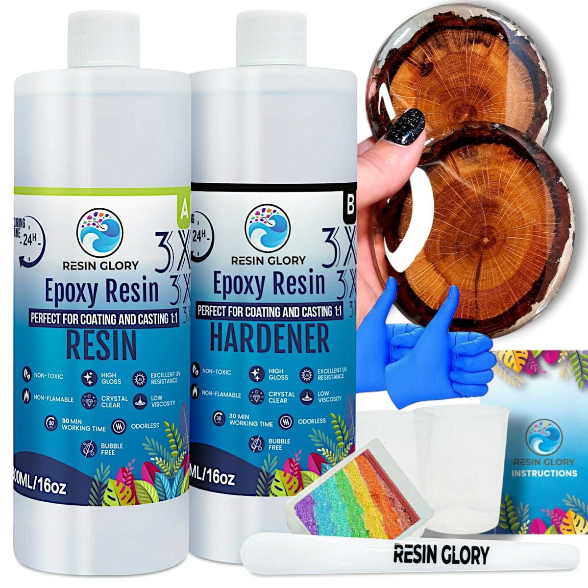 Epoxy Resin Art Glasscast Resin Casting Resin ArtCast Slow Set