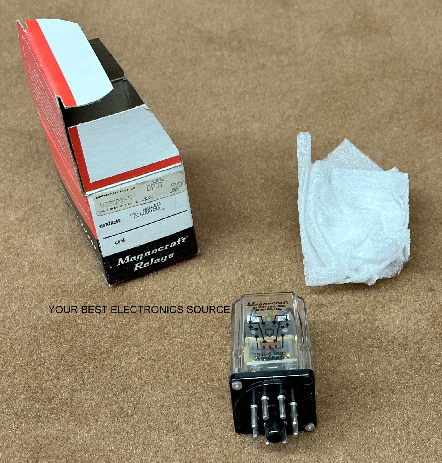 NOS NEW Magnacraft W88CPX-5 DPDT, 6VDC, 3VA, 10A Relay, Octal Plug | eBay