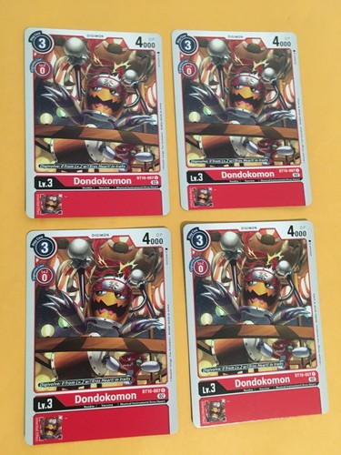 4x Dondokomon BT10-007 C (Playset) Digimon CCG | Xros Encounter Near ...