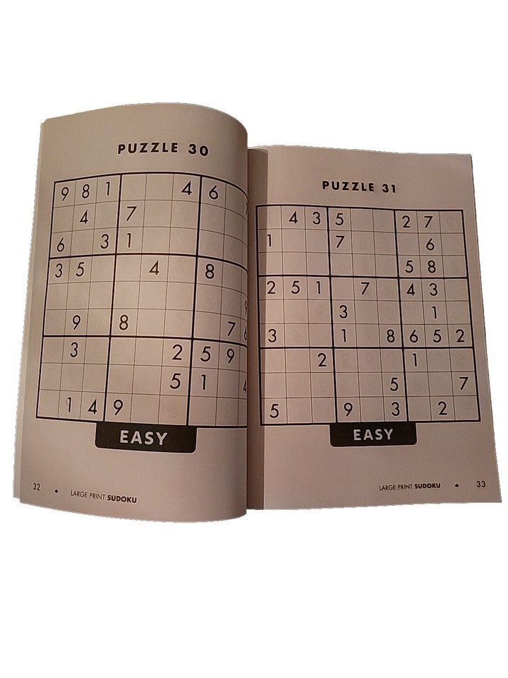 Large Print Sudoku Papp Puzzles Volume 33 NEW 8”x11” | eBay