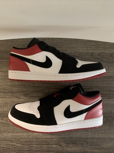 Size 11 - Jordan 1 Low Black Toe 2019 Black White Red Bred Toe Chicago ...