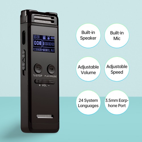 LCD Digital Voice Recorder Audio MP3 Sound Player with Earphone Gift | eBay