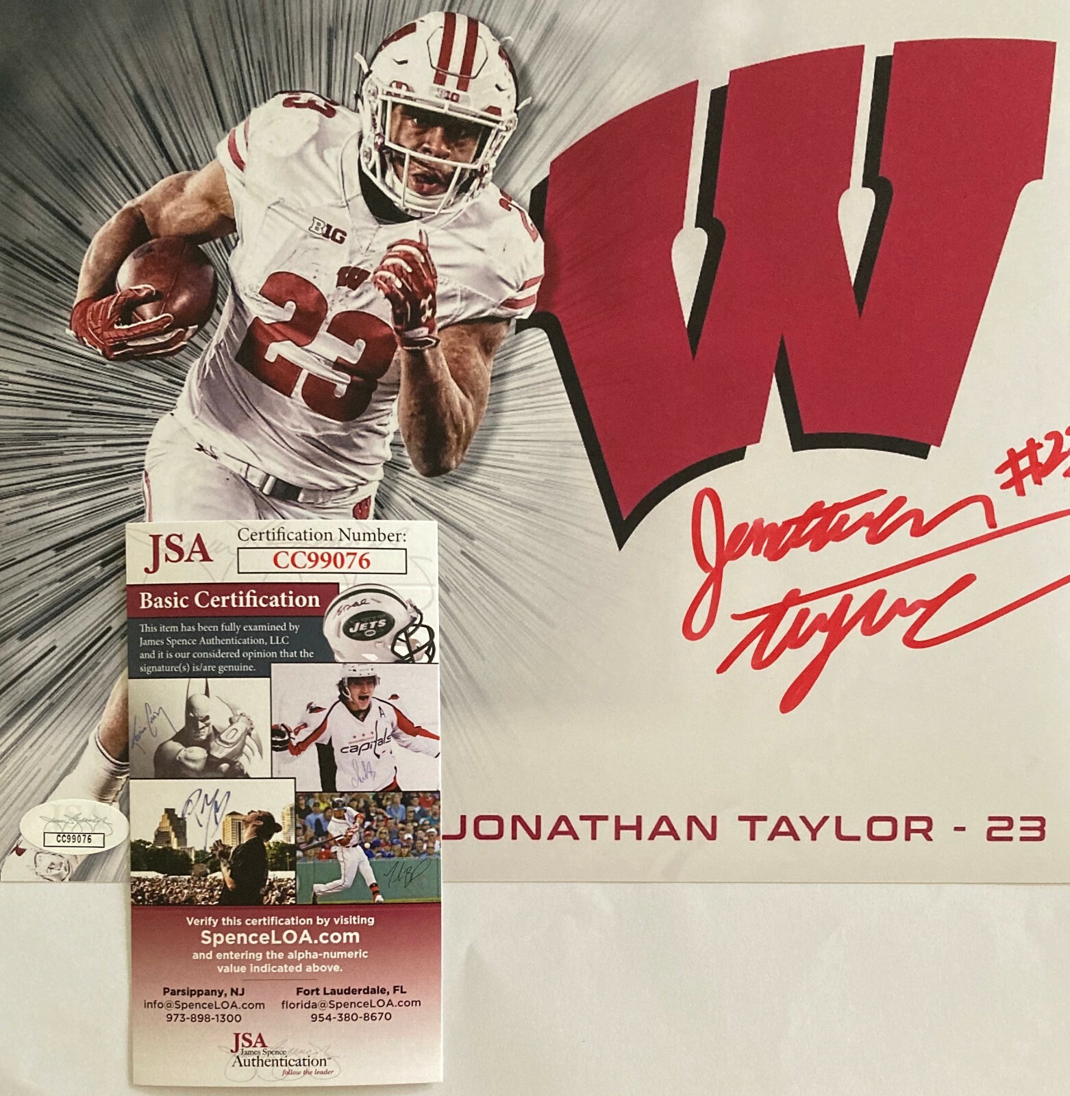 Jonathan Taylor Wisconsin Badgers Signed 8x10 Autographed Photo JSA COA ...