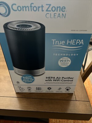 Comfort Zone® Clean HEPA Air Purifier with WiFi Control CZAP101SBK | eBay