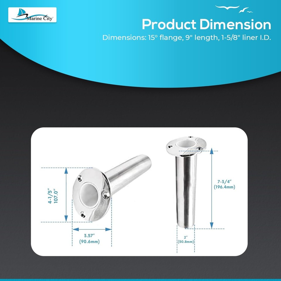 Heavy Duty Strong 316 Stainless-Steel Gloss Polished Finish Flush Mount ...