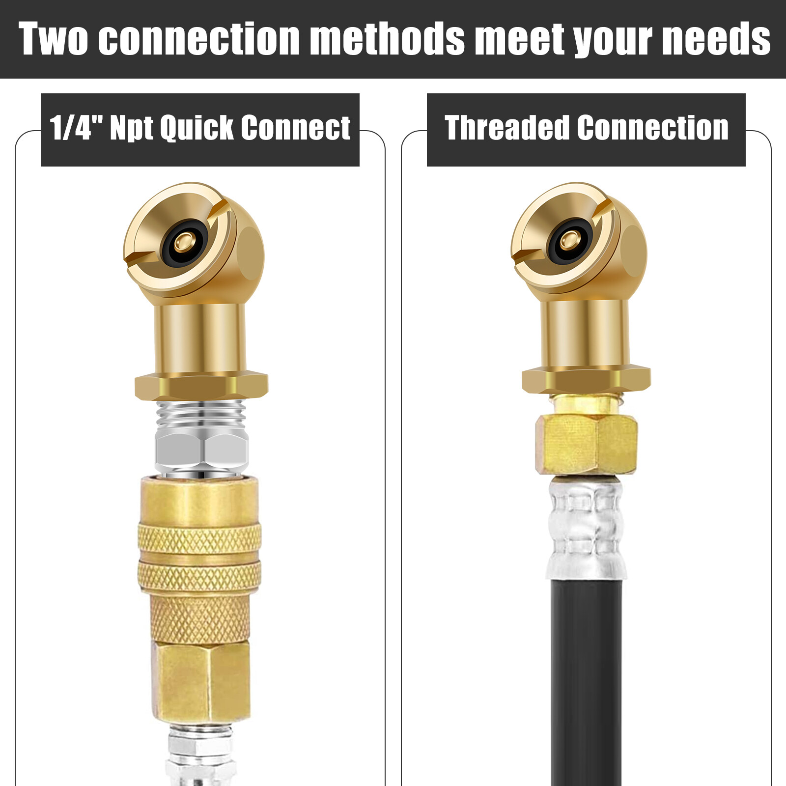 Ball Inflator Air Chuck Set Brass 1/4NPT Air Compressor Tire Inflator ...