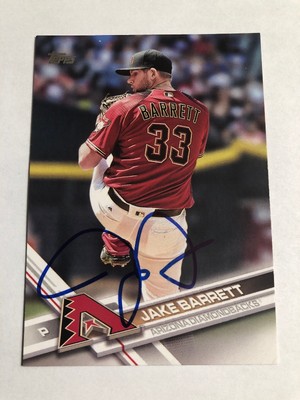 2017 Topps Jake Barrett #51 Auto Signed Autograph Diamondbacks | eBay