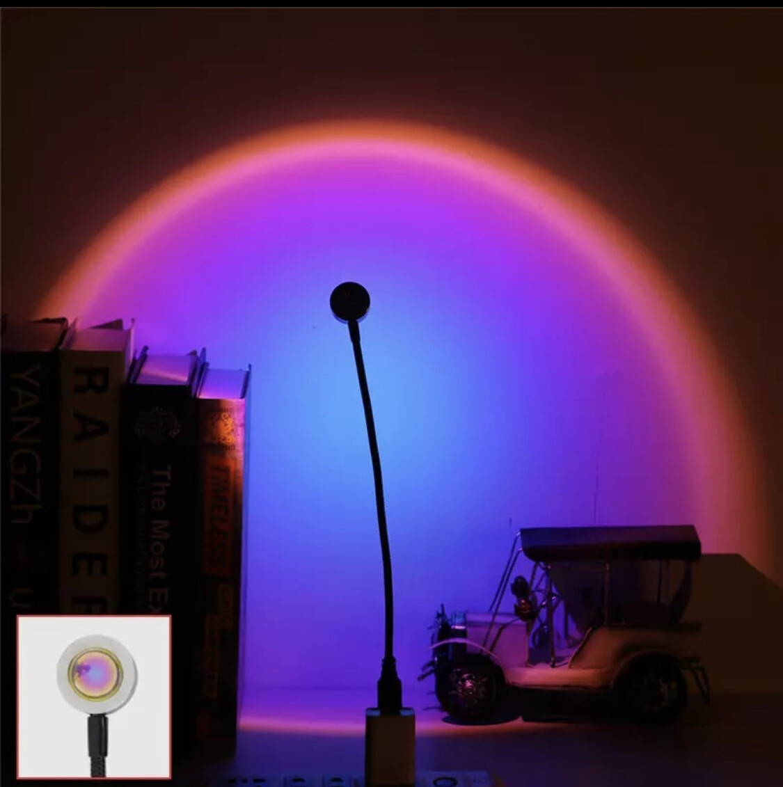 USB Rainbow Night Light Sunset Lamp Atmosphere Projector Home Decor ...