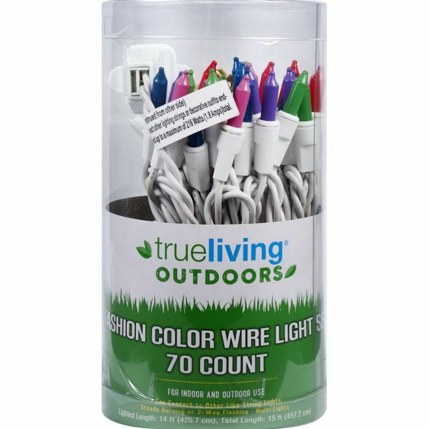 True Living Outdoors Light Sets Fashion Wire 70 count Choose 1 From 3 ...