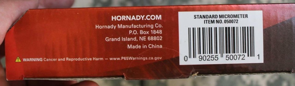 Hornady Standard Micrometer Precision Measurements to 1" by .0001 ...