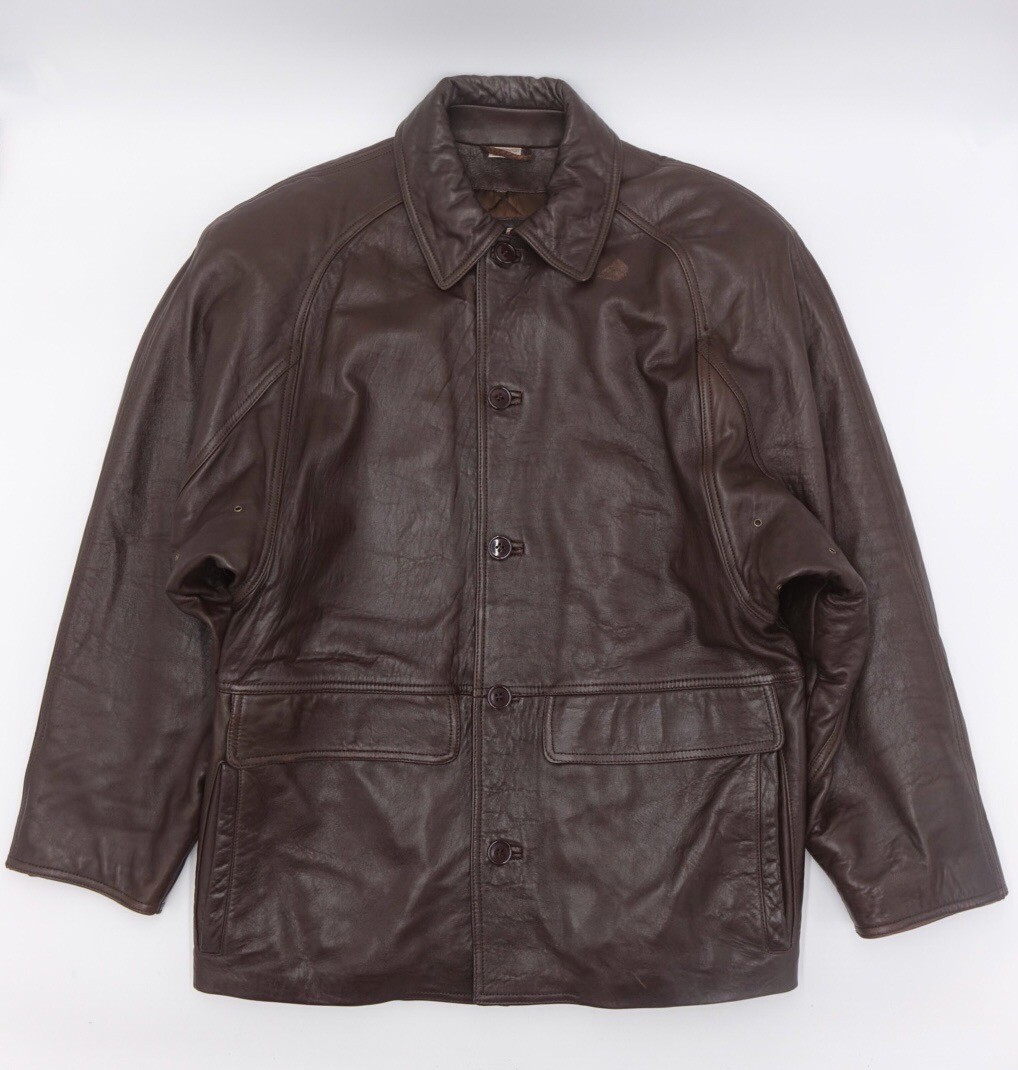 Vintage Mario Vittorio Barn Leather Coat Men’s Size 4… - Gem