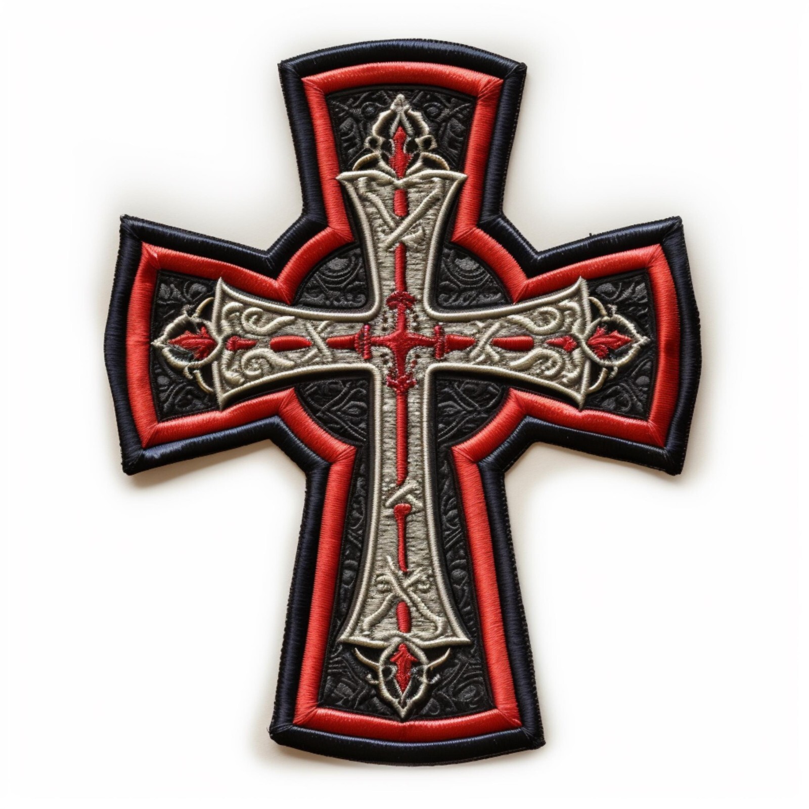 Knight Templar Patch Embroidered Iron-on Applique Religion Christian ...