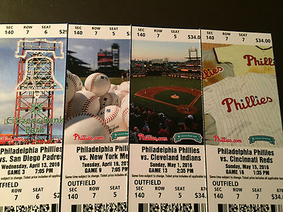 Philadelphia Phillies 2016 MLB ticket stubs - One ticket | eBay