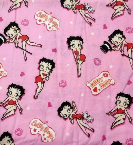 betty boop fun fabric character print flannel piece 20 x 16 inch pink ...