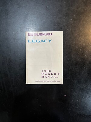 Used Genuine OEM 1996 Subaru Legacy Owners User Manual | eBay