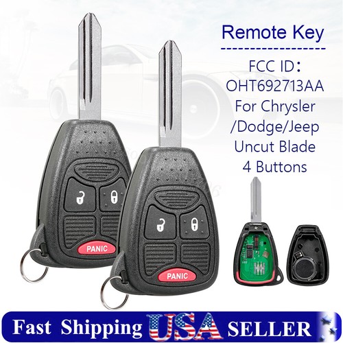 2 Replacement For 2006 2007 2008 2009 Dodge Ram Key Fob Remote ...