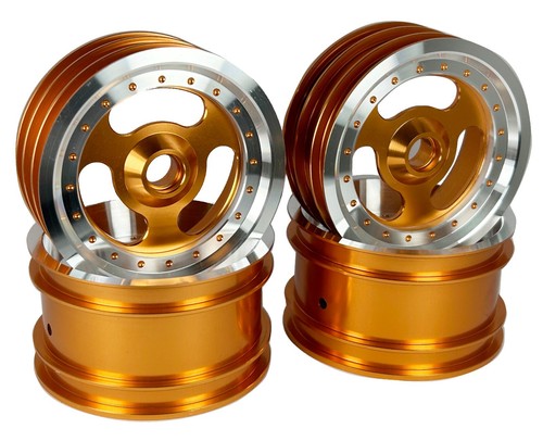 Vintage 2.2“Aluminum Wheels Gold For Team Associated RC10 World's Car ...