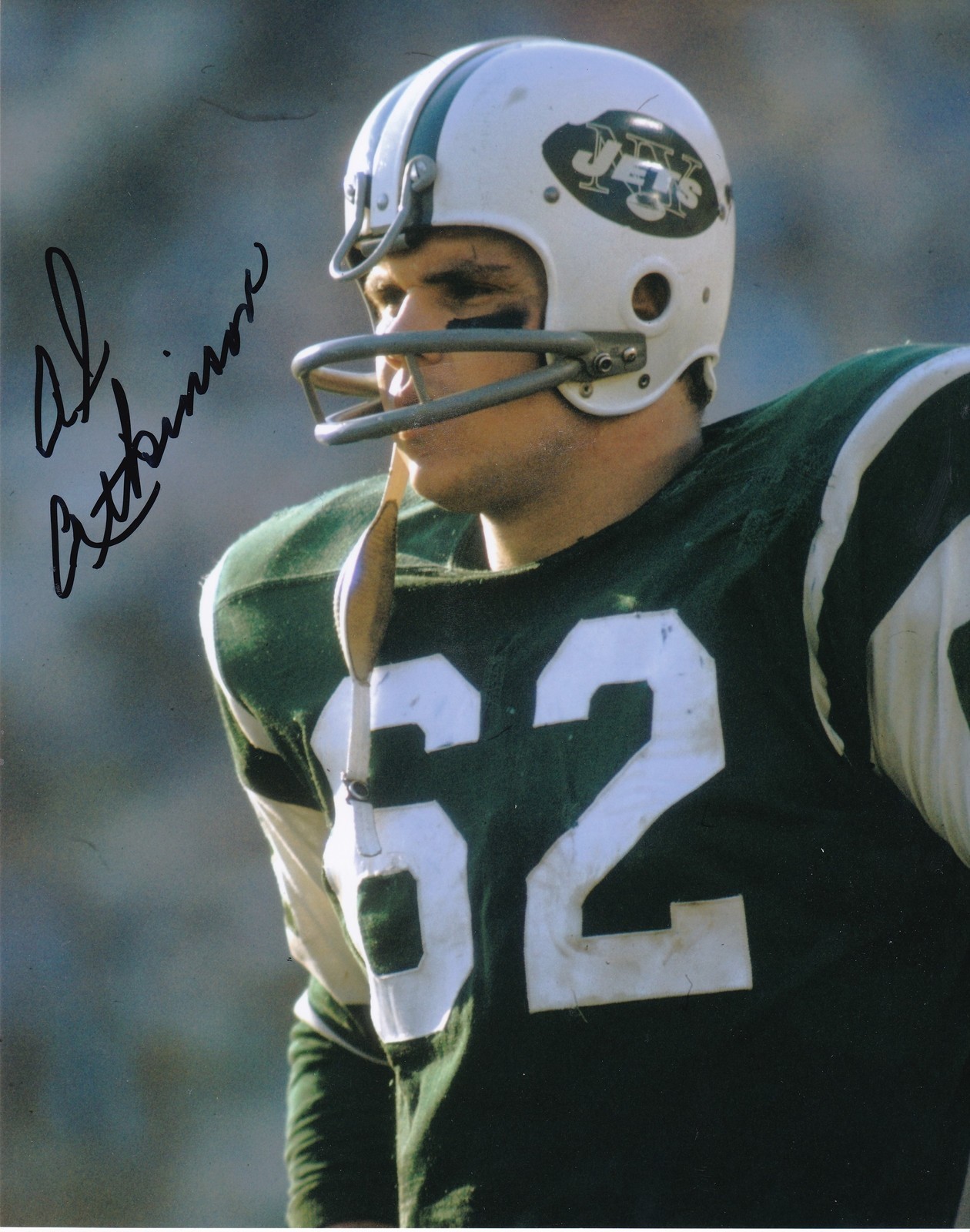 AL ATKINSON NEW YORK JETS ACTION SIGNED 8x10 | eBay