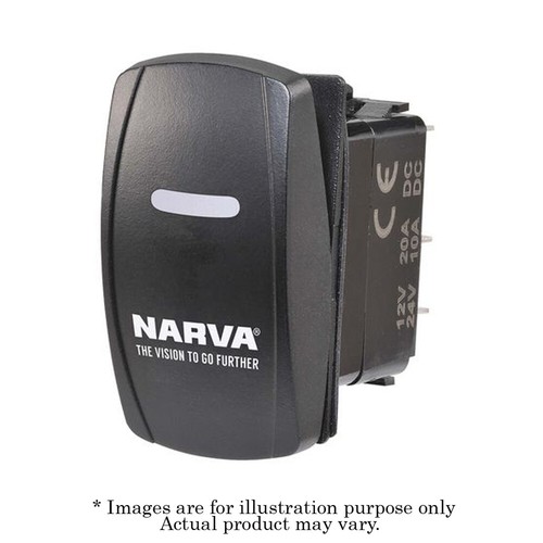 New NARVA Rocker 12 or 24v Blue LED Illuminated off/on Switch 63254BL ...