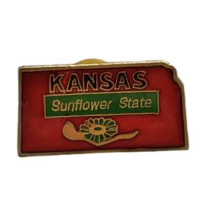 Vintage Kansas Sunflower State Travel Souvenir Pin | eBay