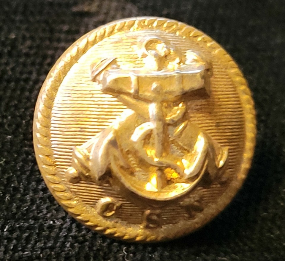 CIVIL WAR PERIOD CONFEDERATE NAVY BUTTON ALBERT# CS-56-Av CSN VARIETY ...