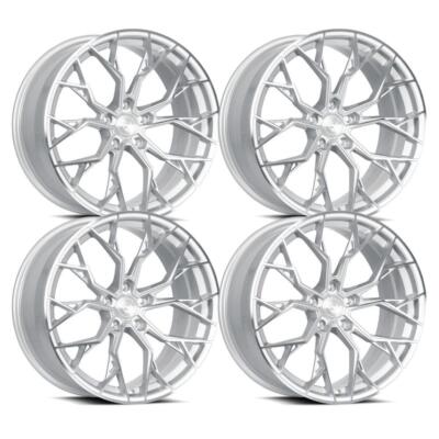 (Set-4) Dolce Aria 20x10 5x112 40mm Silver Machined Wheels Rims 20 Inch ...