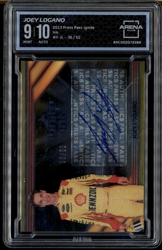 2013 Press Pass Ignite Ink Autograph Joey Logano Auto /50 Arena Club 9 ...