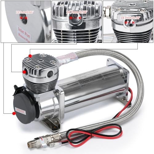 Universal 3/8 NPT DC 12V 480c 200 PSI Control Air Bag Suspension 3/8NPT ...