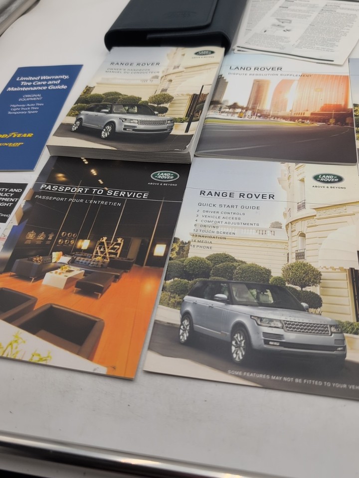 2016 RANGE ROVER OWNERS MANUAL SET HANDBOOK HSE Autobiography SV SC ...