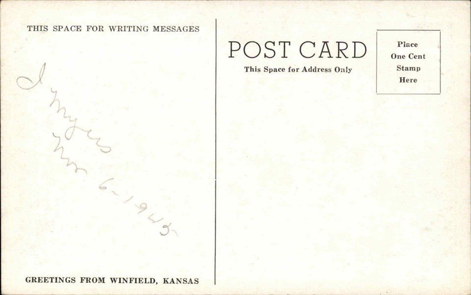 Winfield Kansas KS City Park Pool c1940s Postcard | eBay