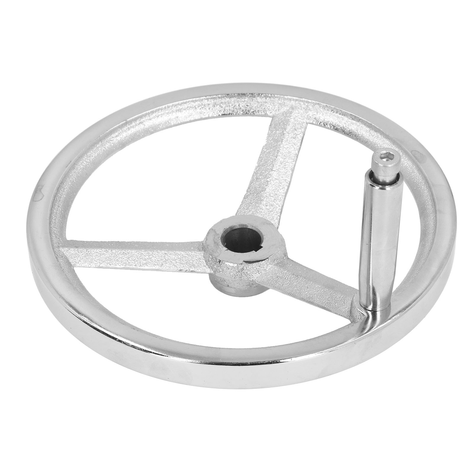 22x250mm Lathe Handwheel With Revolving Handle 3 Spoke Round Metal Hand ...