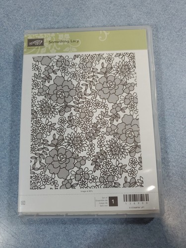 NEW Stampin' Up SOMETHING LACY Rubber Stamp XL BACKGROUND Flowers ...