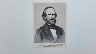 Major General Ben McCulloch 1888 Civil War Picture | eBay