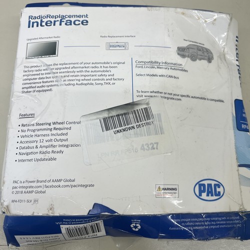 PAC RP4FD11 CAN BUS RADIO INTERFACE RP4-FD11 WIRING HARNESS FORD ...