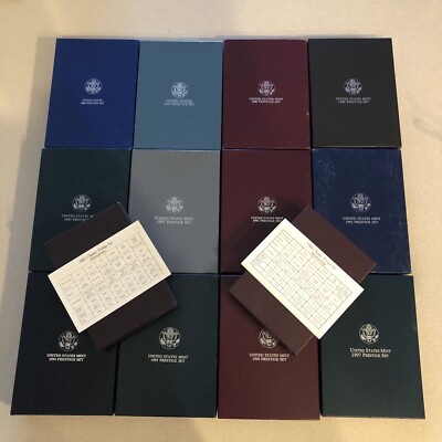 1983-1997 Complete Set US Proof Prestige sets ( 14 sets ) (OGP) W/BOXES ...
