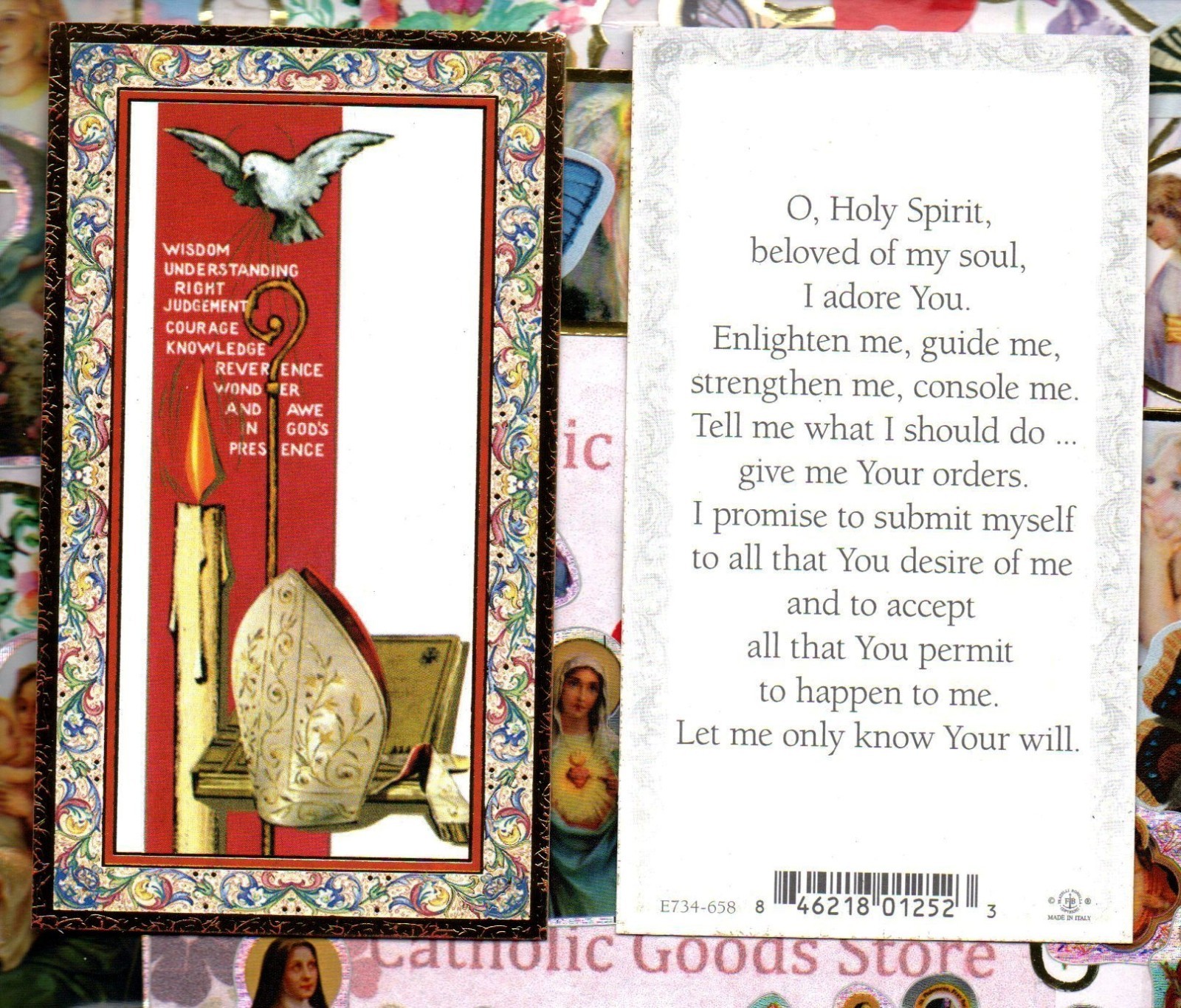 Confirmation Holy Spirit Holy - gold trim - Paperstock Holy Card | eBay