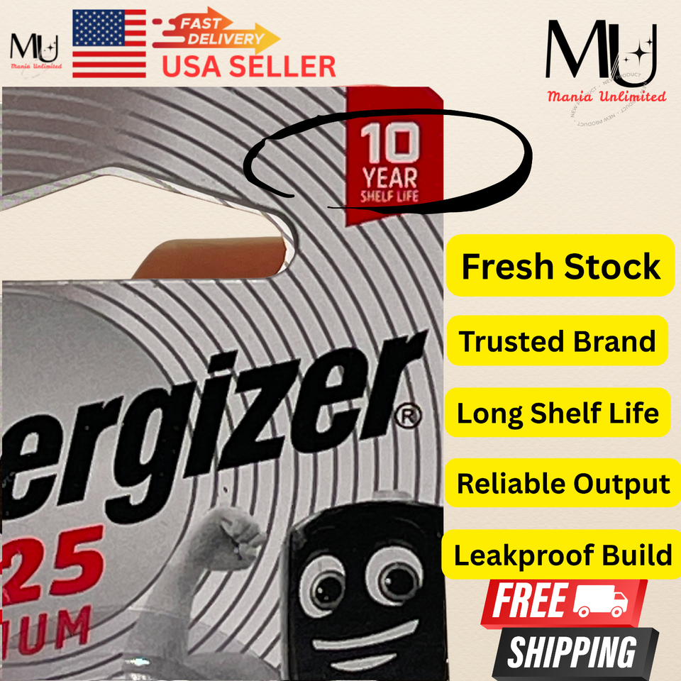 2 Pack Energizer CR2025 Fresh Stock 3V LITHIUM Battery DL2025 ECR2025 ...