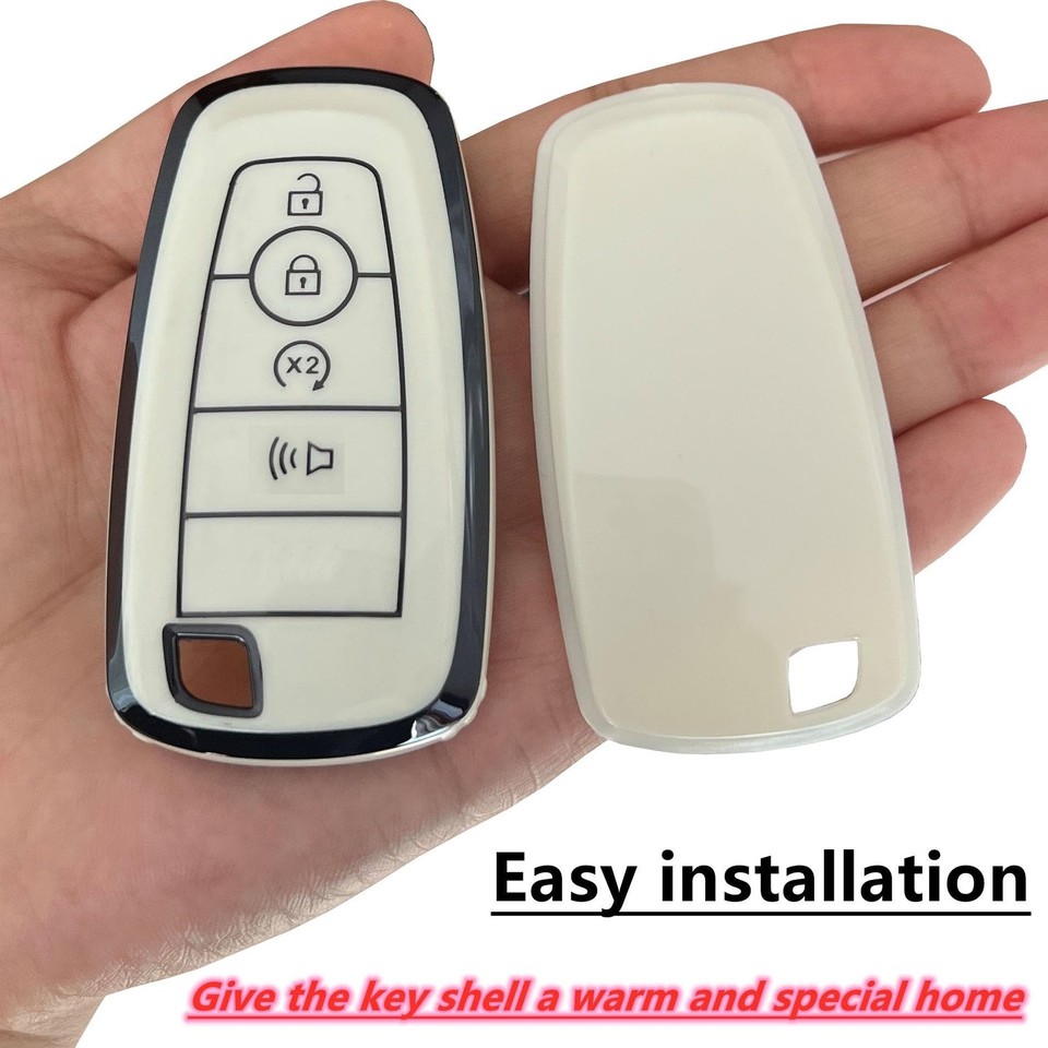 Smart Key Protective Shell for Ford Key Fob Cover with Keychain Fits ...